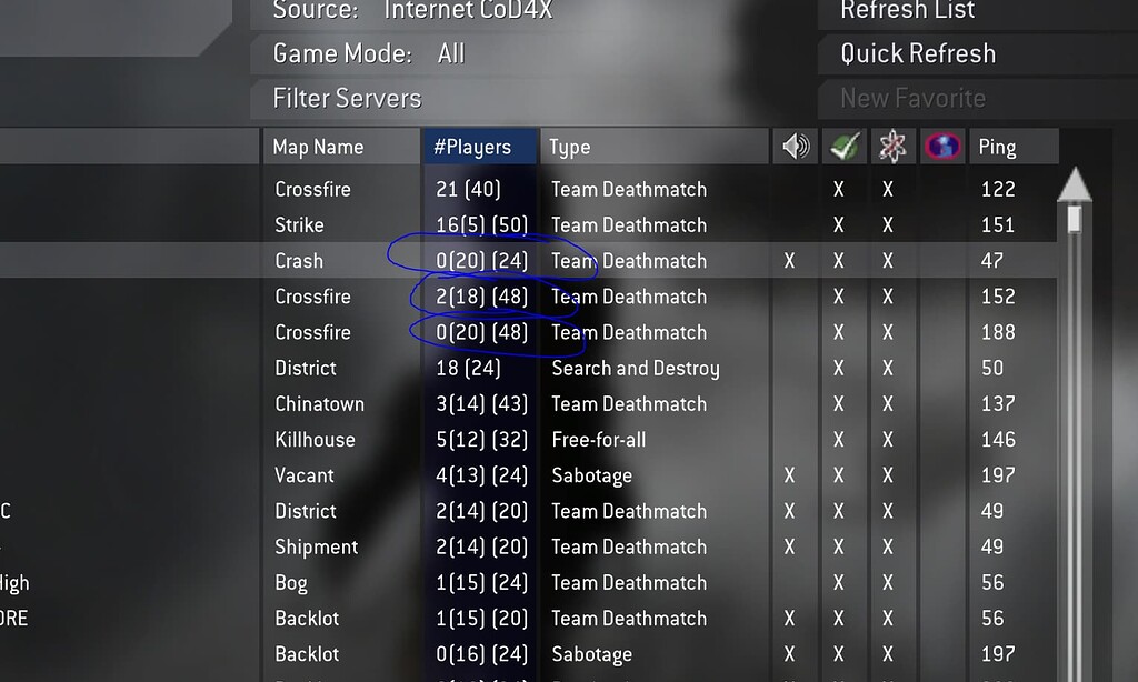Servers with real players should be prioritized when sorting by player count - CoD4x | Client ...